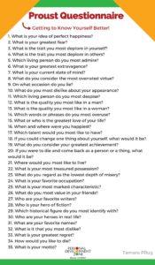 Questionnaire De Proust Pdf