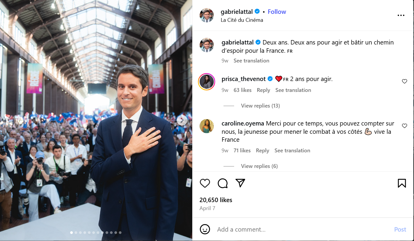 Gabriel Attal compagnon