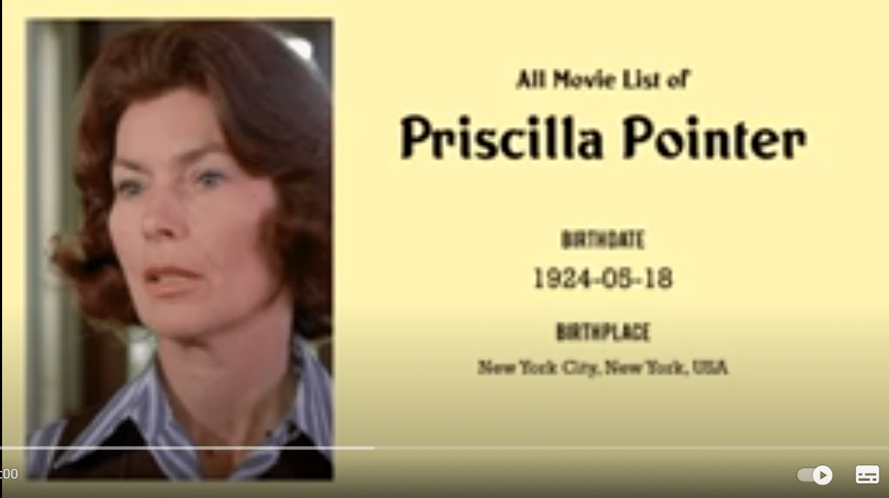 Priscilla Pointer Acteur